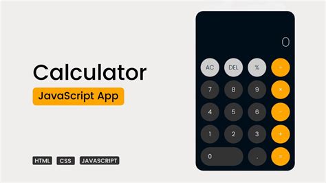 How To Make A Calculator Using Html Css And Javascript Youtube