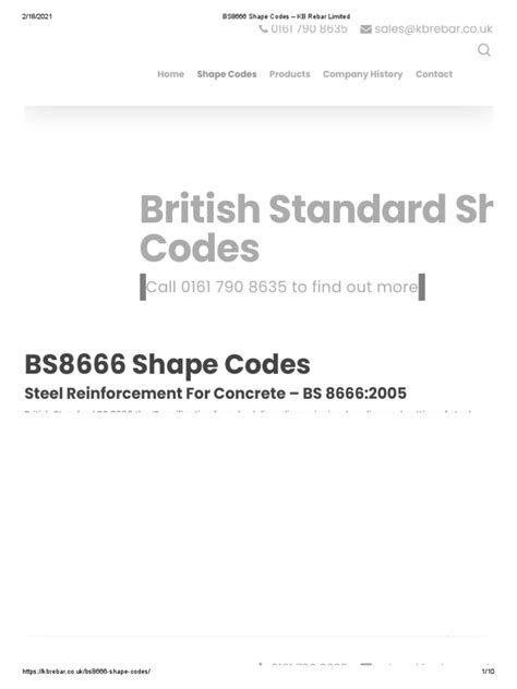 Bs8666 Shape Codes Kb Rebar Limited Pdf