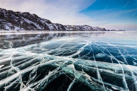 Premium Photo Ice Patterns On Lake Baikal Siberia Russia