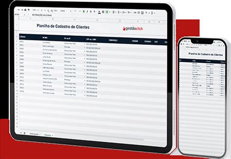 Planilha de Cadastro de Clientes baixe grátis agora GestãoClick