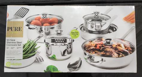 Ecolution Pure Intentions 12pc Stainless Cookware Auction