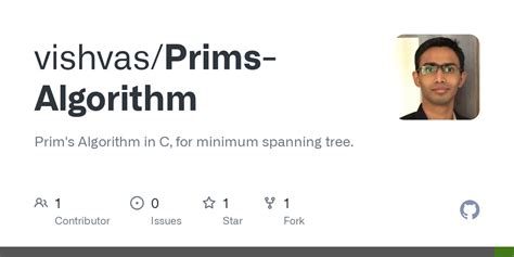 Github Vishvasprims Algorithm Prims Algorithm In C For Minimum Spanning Tree