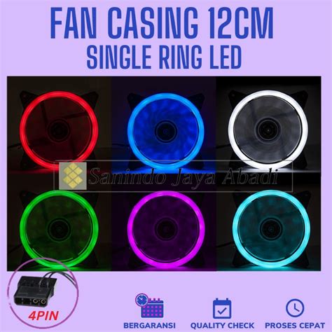 Jual FAN CASE 12CM SINGLE RING COOL COLOUR FAN CASING 12 CM LED RING GAMING Shopee Indonesia