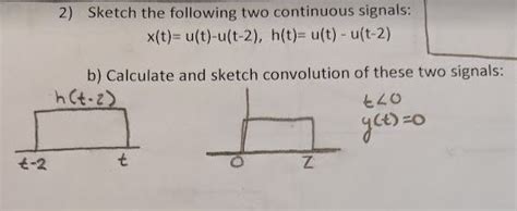 solved 2 sketch the following two continuous signals x t