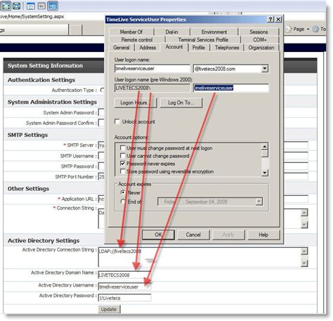 Configuring Active Directory Authentication In Timelive Timelive Help