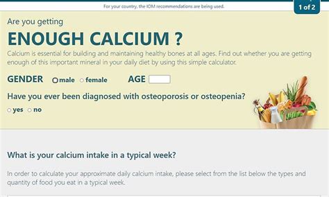 Are YOU Getting Enough Calcium Find Out With This Handy Calculator Daily Mail Online