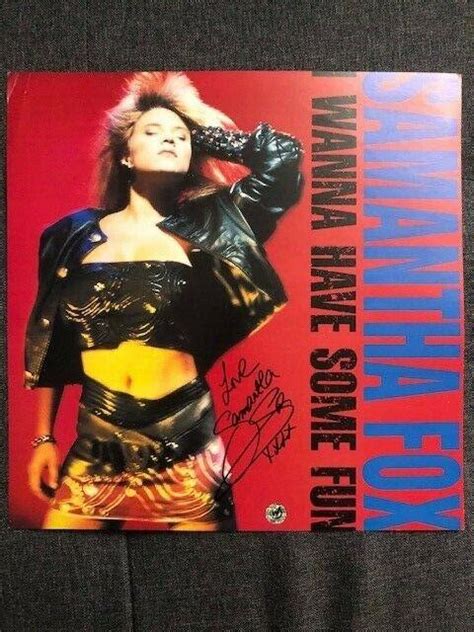 Samantha Fox Signed Poster With Certificate Of Authenticity 3936552546