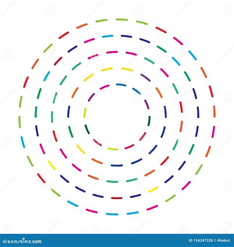 Colorful Dashed Random Circles Abstract Background Stock Vector Illustration Of Celebrate