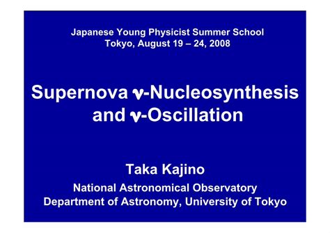 Pdf Supernova Nucleosynthesis And Oscillation Dokumen Tips