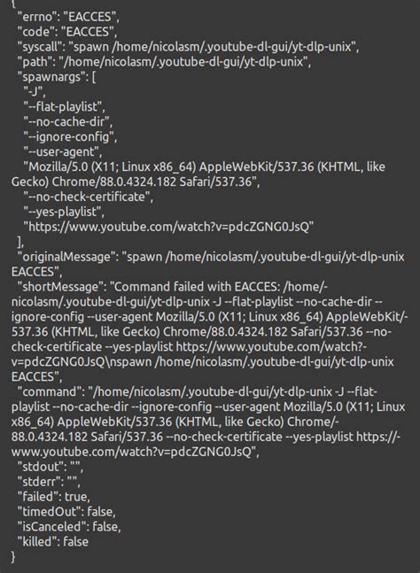 New Bug Eacces Where Is The Errors Log Sorry For The Screen Capture · Issue 406 · Jely2002