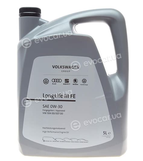 VAG LongLife III FE VW 504 00/507 00 0W-30 синтетическое 5л - моторное ...