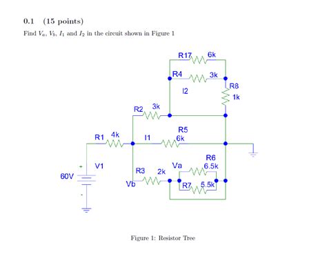 Solved 0 1 15 Points Find Va Vb 1 And I2 In The Circuit