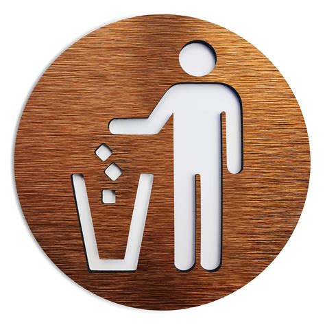Buy Aluminium Recycle Bin Sign Modern Round T Signage For Sorting