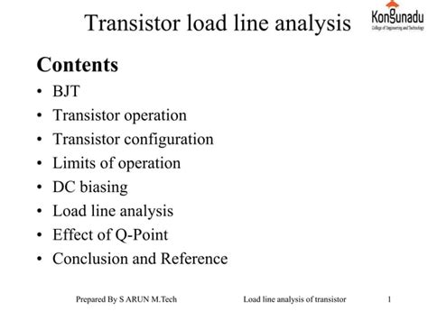 load line analysis pptx consumer electronics technology and computing