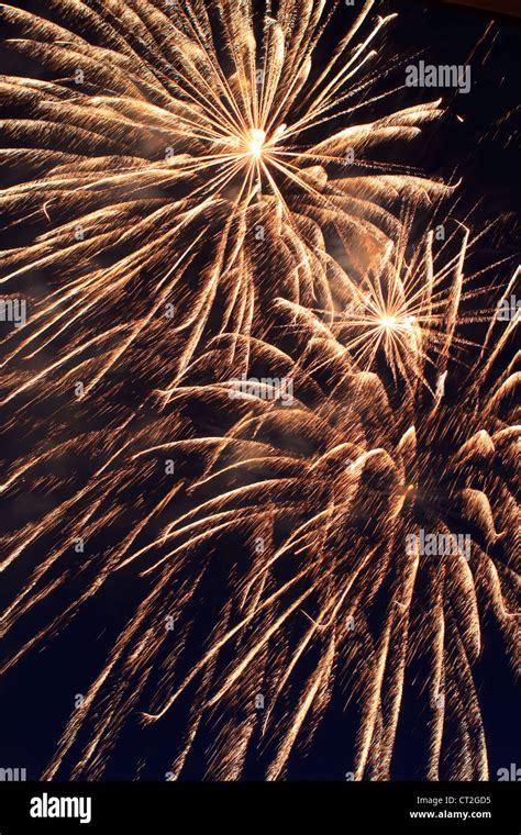 Explosion Of Fireworks Stock Photo Alamy