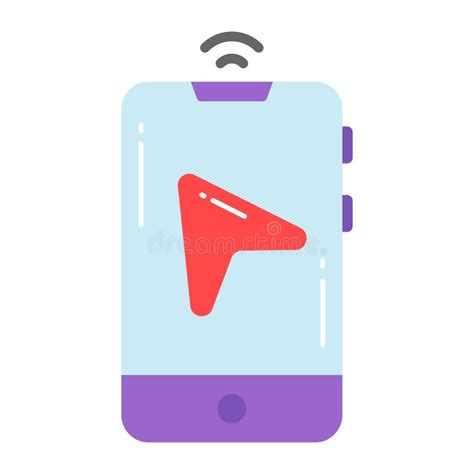 Navigation Pin Inside Mobile Denoting Vector Of Mobile Location Stock Vector Illustration Of