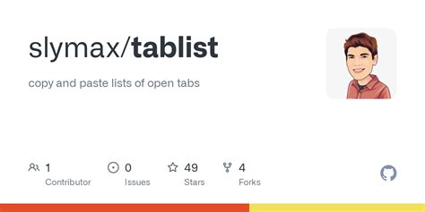 Github Slymaxtablist A Browser Extension To Copy And Paste Lists Of