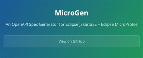 Github Cchacinmicrogen An Openapi Spec Generator For Eclipse Jakartaee Eclipse Microprofile