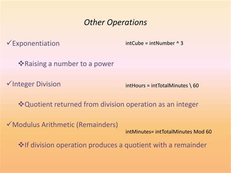 Variables In Arithmetic Operations Pptx