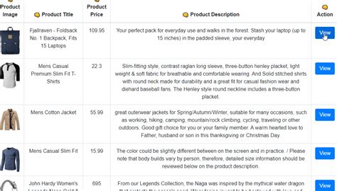 getting started with react table with fakestore api 5 view single