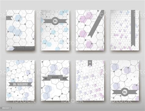 Dna 추상적인 기하학적 배경 A 4에서 레이아웃 설정 기술 브로셔 전단지 디자인 서식 파일 벡터 그림자 Dna에 대한 스톡 벡터 아트 및 기타 이미지 Istock