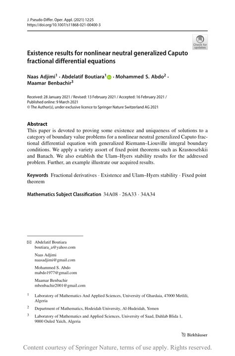 Existence Results For Nonlinear Neutral Generalized Caputo Fractional