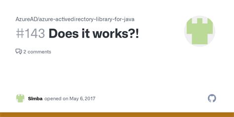 Does It Works · Issue 143 · Azureadazure Activedirectory Library