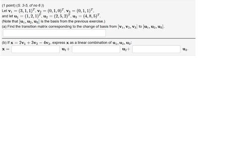 solved find the transition matrix corresponding to the