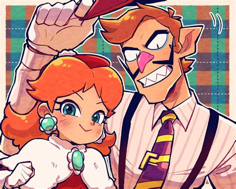 Princess Daisy Waluigi Princess Daisy And Waluigi Mario And More Drawn By Yowasabimechaoc