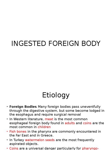 Ingested Foreign Body Pdf Esophagus Gastroenterology
