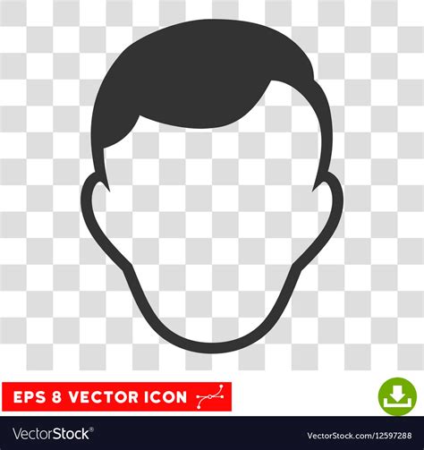 Man Face Template Eps Icon Royalty Free Vector Image