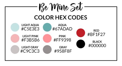 Sticker Set Hex Codes Dpc Digitals Hex Color Codes Hex Codes Hex