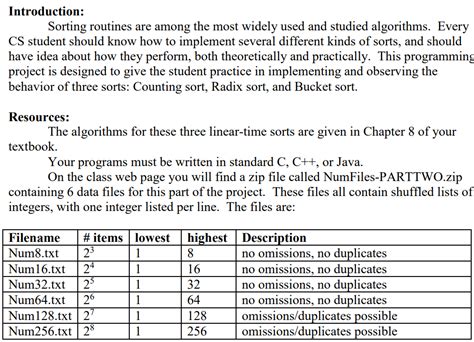Introduction Sorting Routines Are Among The Most Chegg