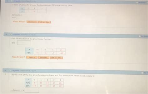 Solved 2 Points Wanefmac 13001 A Table Of Values For A