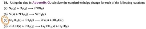 Using The Data Appendix Calculate The Standard Enthal SolvedLib
