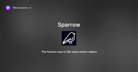 sparrow is now on microlaunch