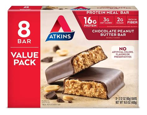 Atkins Chocolate Peanut Butter Bar Nutrition Facts Cullys Kitchen