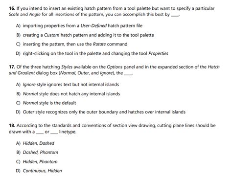 Solved If You Intend To Insert An Existing Hatch Pattern Chegg Com