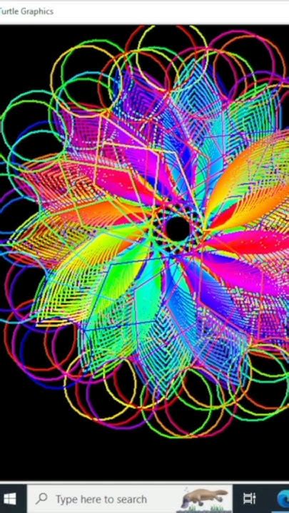 Flower Design With Python Turtle Pythontutorial Python Coding Youtube