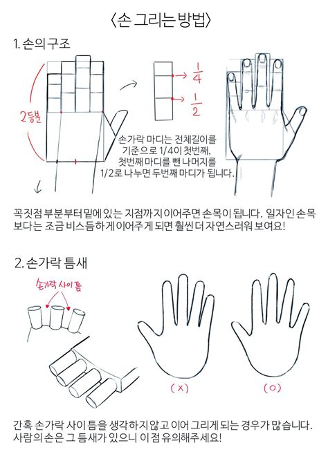 X 손 그리는 법 손 그리기 드로잉 강좌