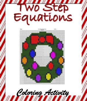 Solving Two Step Equations Color By Number Christmas Bundle TPT
