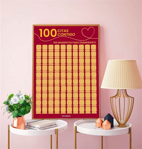 El Reto De Las 100 Citas En Pareja Poster Para Rascar En EspaÑol