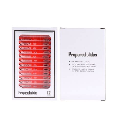 12 Pcs Microscope Slides Specimen Lens Biology Ani Grandado