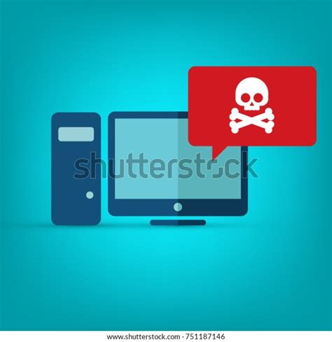 Alert Notification Skull Bones Bubble Speech Stock Vector Royalty Free 751187146