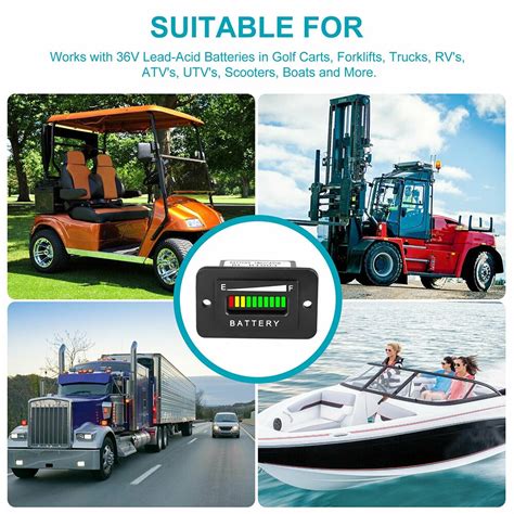 36v 10 Bar Led Batterij Indicator Meter Lading Ind Vicedeal