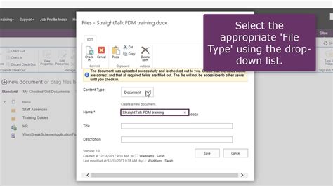 How To Upload A File To A Sharepoint Team Site Youtube