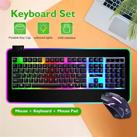 CODGaming Keyboard Mouse Set G21B LED Backlight Wired Keyboard Rainbow Button Mouse Suit