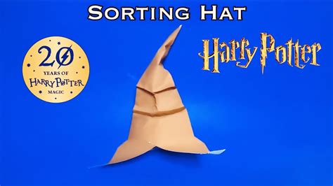 How To Make Origami Sorting Hat Harry Potter Tutorial Youtube