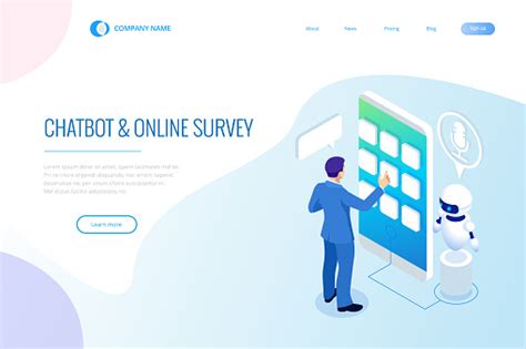 아이소메트릭 채팅 봇과 온라인 설문 조사 온라인 시험 설문지 양식 온라인 교육 인터넷 퀴즈 인공 지능 Ai 및 비즈니스 Iot 개념 설문지에 대한 스톡 벡터 아트 및 기타