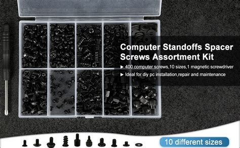 400pcs Computer Screws Assortment Kit With Screwdriver